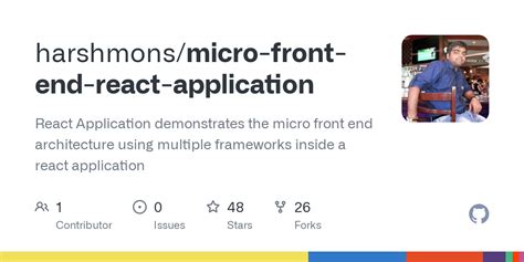 Github Harshmons Micro Front End React Application React Application Demonstrates The Micro