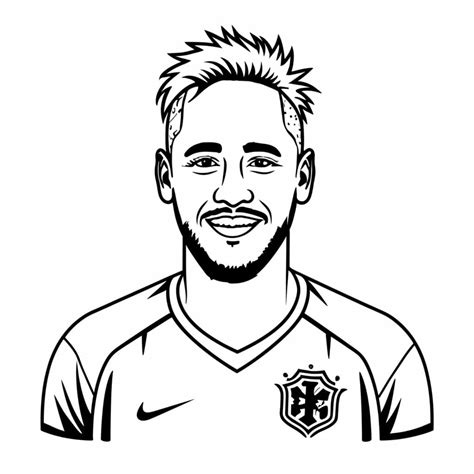 Neymar Is Smiling Coloring Page Download Print Or Color Online For Free