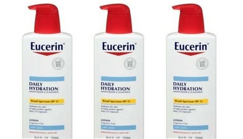 Bl Eucerin Lotion Daily Hydration Spf 15 169 Oz Pump Pack Of 3
