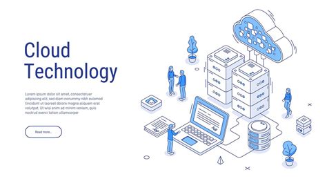 Premium Vector Concepts Cloud Storage Isometric Online Computing