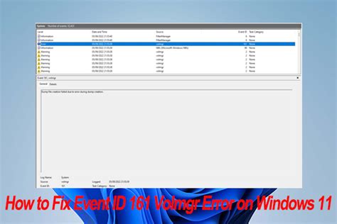 How To Fix Event Id 161 Volmgr Error On Windows 1110 8 Ways