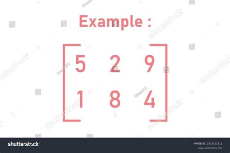 Example Matrix Linear Algebra Mathematical Resources Stock Vector Royalty Free 2513152811