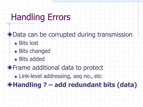 Ppt Computer Networks Error Detection And Correction And Media Access