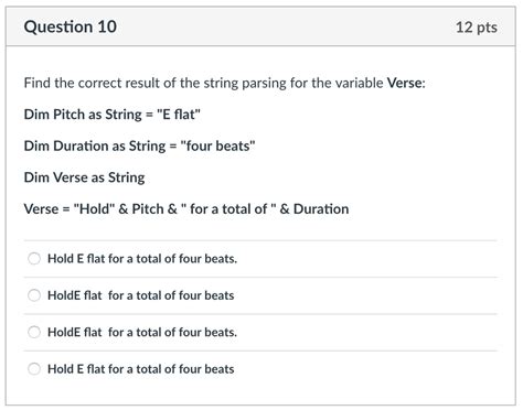 Solved Question 10 12 Pts Find The Correct Result Of The