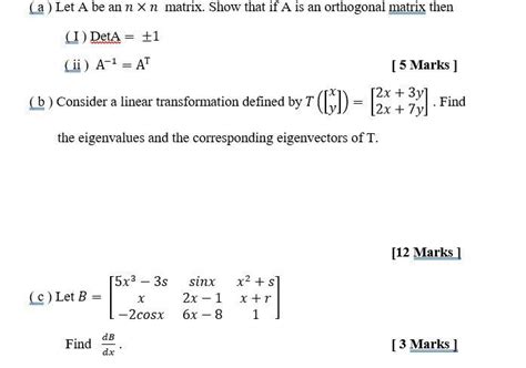 solved a let a be an n×n matrix show that if a is an