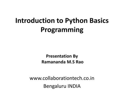 introduction to python internship report pptx