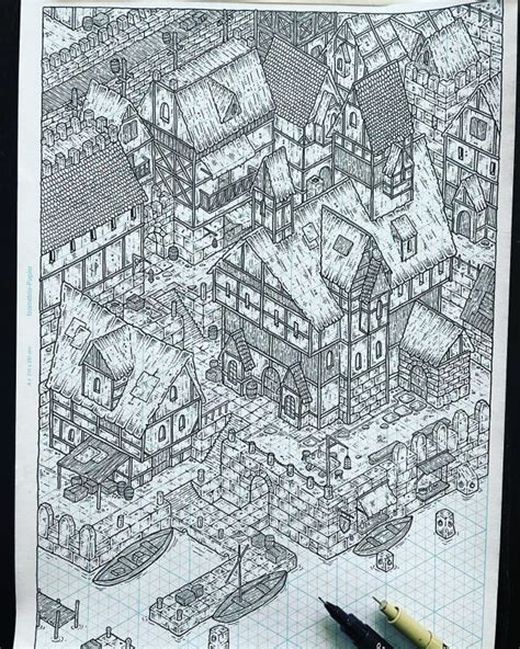 Tutorial How To Draw An Isometric Dungeon Map Paths Peculiar
