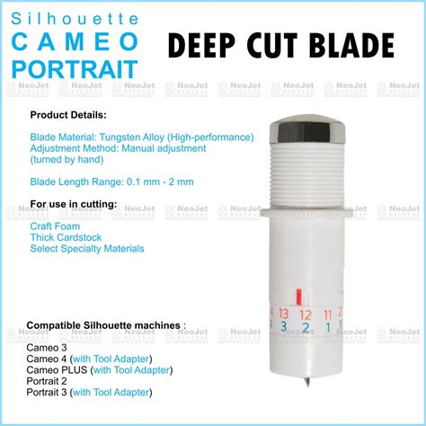 Jual Silhouette Deep Cut Blade 2mm Untuk Mesin Cutting Cameo Portrait