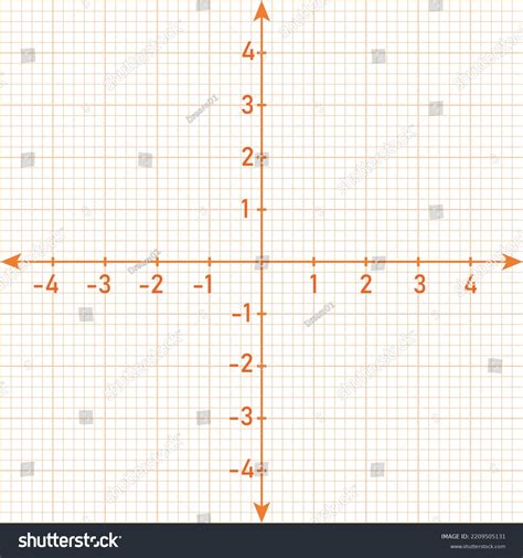 Cartesian Coordinate System Plane Vector Illustration Stock Vector