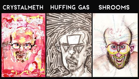 This Artist Drew Self Portraits On 50 Different Drugs Photos