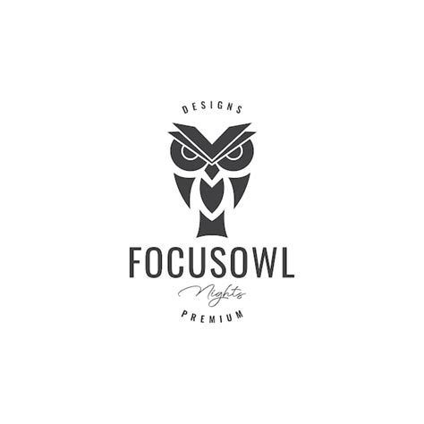 Premium Vector Owl Head Focus Hipster Vintage Logo Design Vector