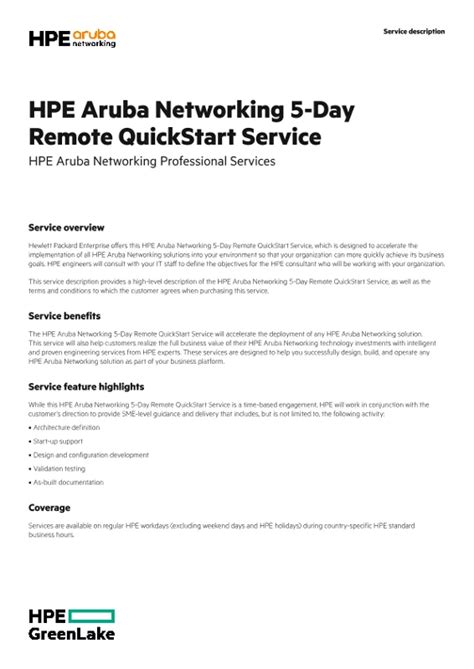 Hpe Aruba Networking Arubaos 8 To Arubaos 10 Migration Quickstart Service