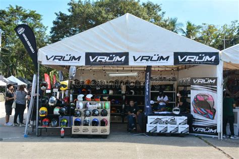 Vrum Helmets Booth Display At Freedom Ride Festival Motorshow In Pasay
