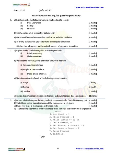 Computer Science O Level 2017 Pdf Operating System Software