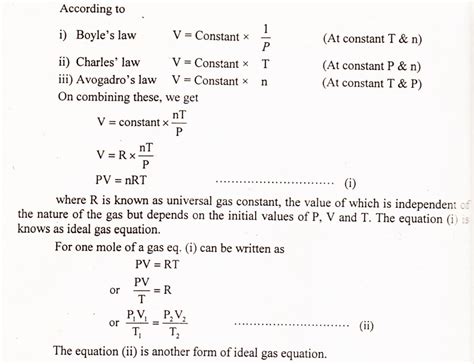 Ideal Gas Law Combined Gas Law Chemistry Skills