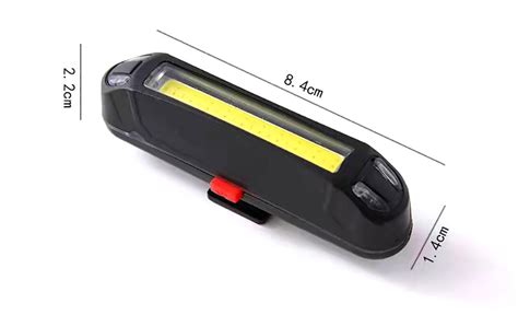 Bike Taillight 5 Lighting Modes Usb Charging Red And White