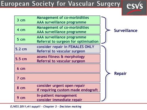 Management Of Aaa Clinical Practice Guidelines Of The Esvs