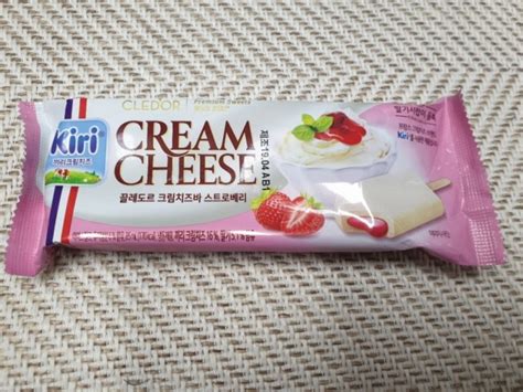 끌레도르 크림치즈바 스트로베리 끼리 아이스크림 짱맛있음 네이버 블로그