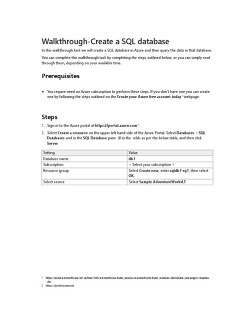 04 walkthrough create a sql database pdf