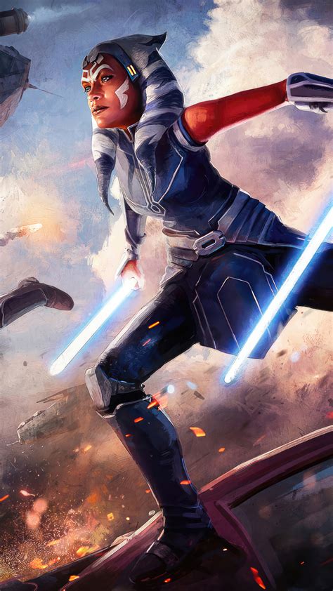 Ahsoka Tano Dual Lightsaber 4k 8361l Wallpaper Pc Desktop