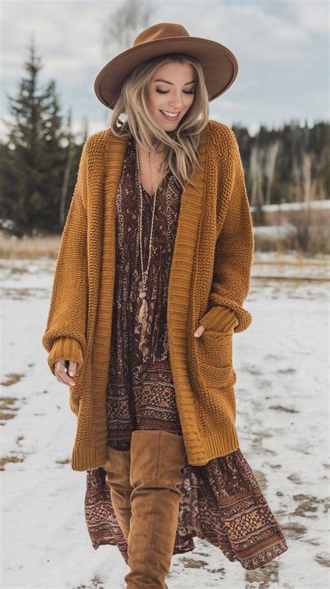 Dresses To Wear With Knee High Brown Boots Fall Outfit With Hat 2022