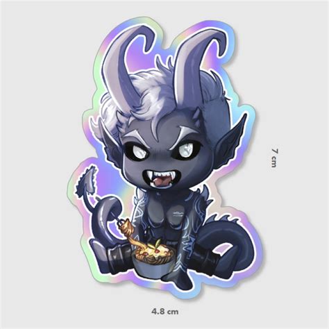 Sin Chibi Holographic Sticker Sakura Black
