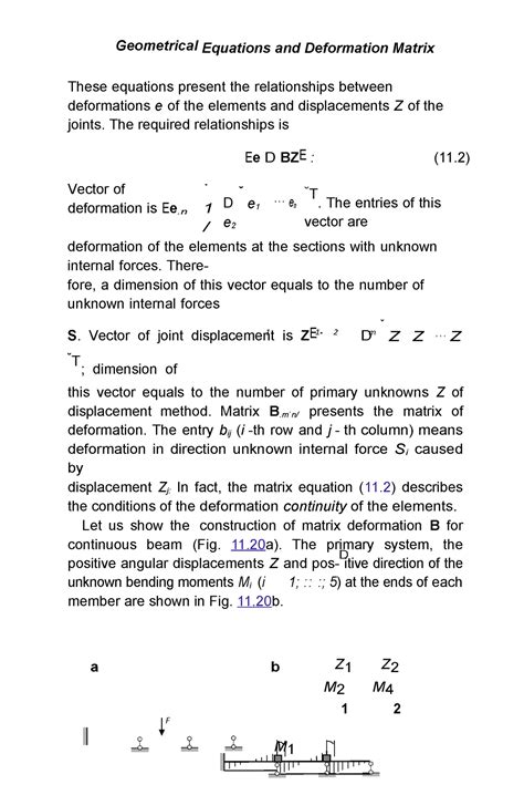 Geometrical Equations And Deformation Matrix The Required Relationships Is Ee D Bze 11