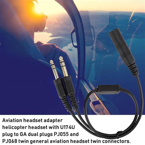 Helicopter General Aviation Headphone Adapter Head Grandado