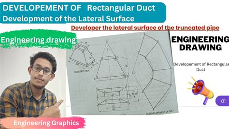 Developement Of Rectangular Duct Development Of The Lateral Surface Engineering Drawing