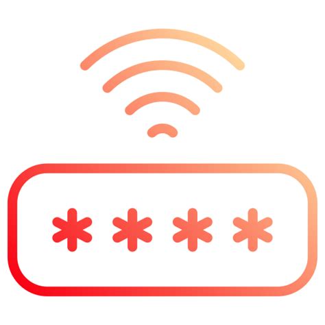 Password Generic Gradient Outline Icon