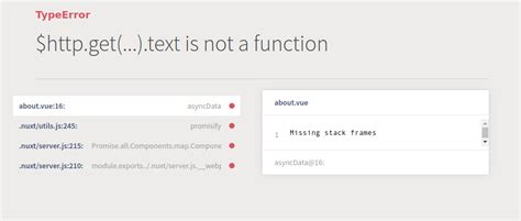 get text is not a function · issue 86 · nuxt · github