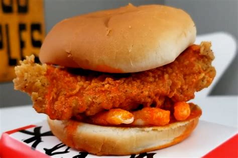 Orange Finger Lickin Good Kfc Testing Chicken Cheetos Sandwich Video