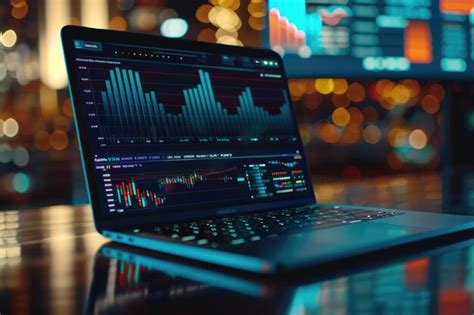 Premium Photo Business Chart Working Laptop Analysis Internet Concept