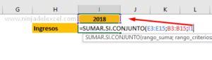 Función SUMAR SI CONJUNTO en Excel Ninja del Excel