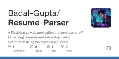 Github Badal Gupta Resume Parser A Flask Based Web Application That Provides An Api For
