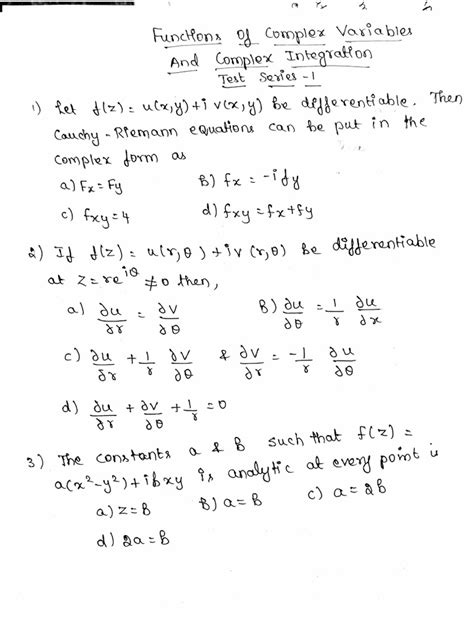Complex Variables 1 Pdf