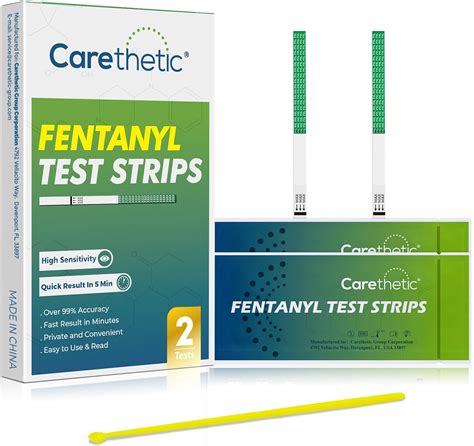 [2 Pack] Carethetic Fentanyl Test Strips Kit Rapid High Sensitivity Drug Testing