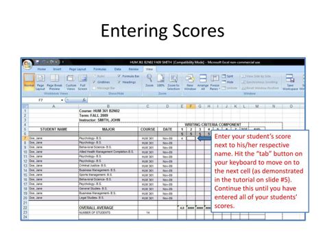 Ppt How To Complete The “outcomes Assessment” Template In Microsoft Office Excel Powerpoint