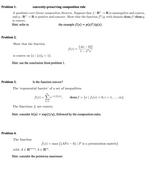 solved problem 1 convexity preserving composition rule a