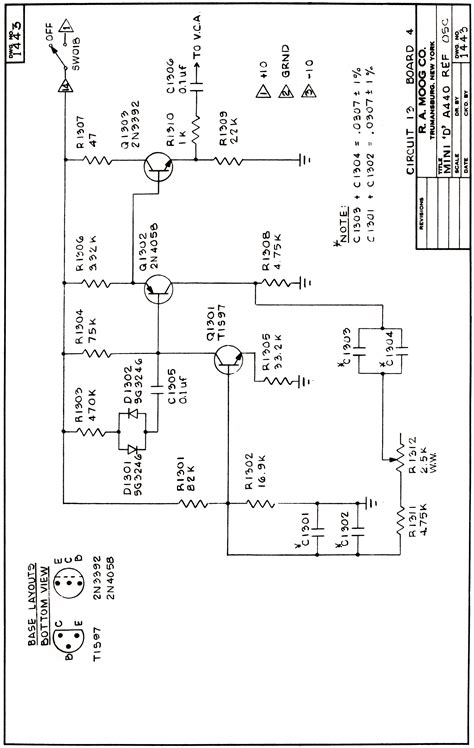 Minimoog Operation Manual Minimoog Schematics Minimoog Sound Charts