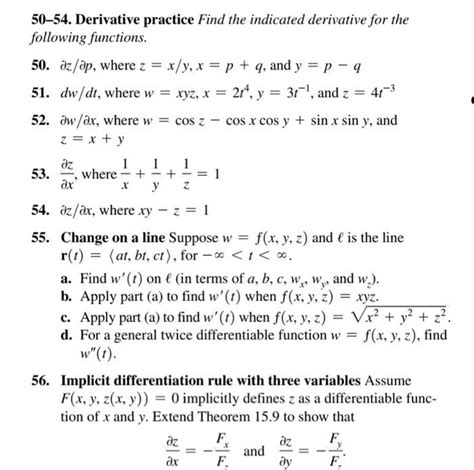 Solved Derivative Practice Find The Indicated Chegg