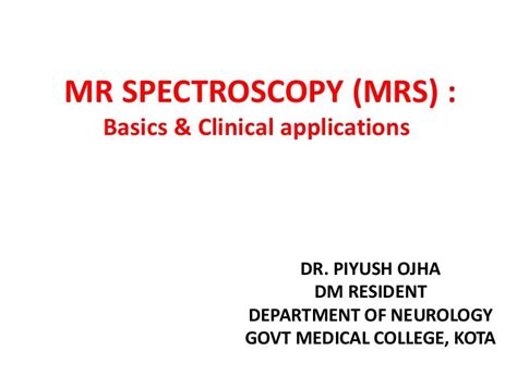 Mr Spectroscopy