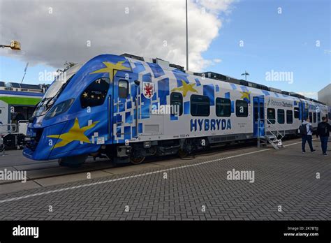 The Newag Impuls 2 Hydrid Emu Hybryda Train On Display At Innotrans