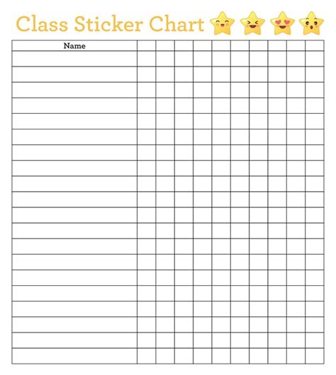 Sticker Charts 10 Free Pdf Printables Printablee Classroom Reward
