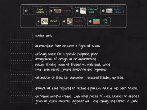 Interior Design Glossary 14 Match Up