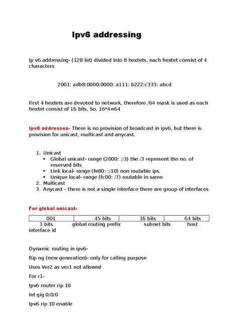 Ipv6 Addressing So 16 4 Ipv6 Addresses There Is No Provision Of Broadcast In Ipv6 But