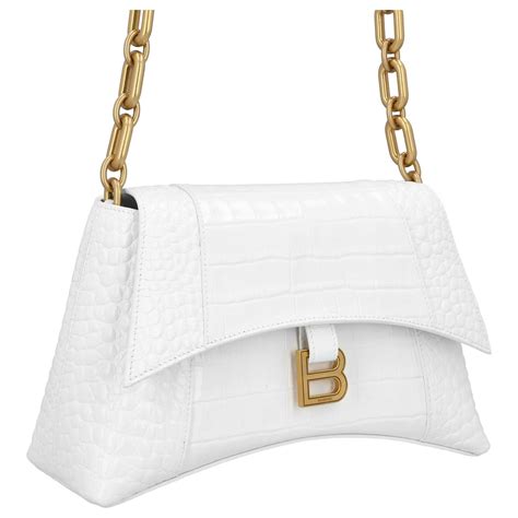 Balenciaga Hourglass White Leather Ref666987 Joli Closet