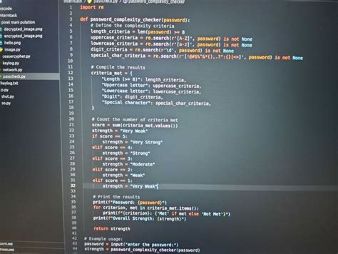 Kishore Senthamarai On Linkedin Python Code To Implement The Password Complexity Checker