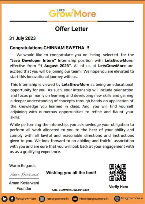 Chinnam Swetha On Linkedin Letsgrowmore