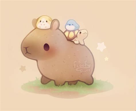 Capybara Drawing Милые каракули Рисунки животных Милые рисунки
